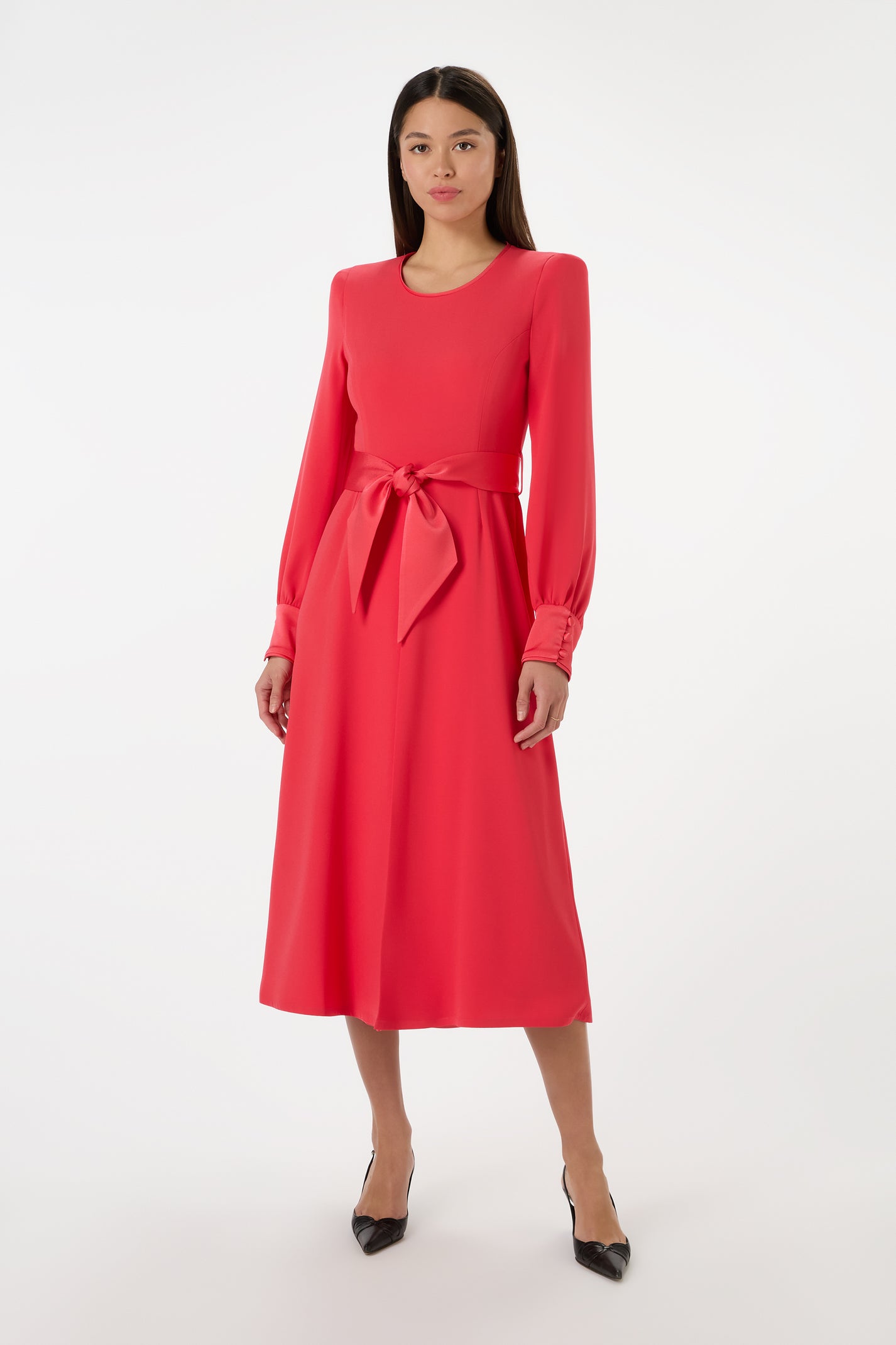 Vivaldi Cady Fit And Flare Dress - Geranium – Jane Atelier