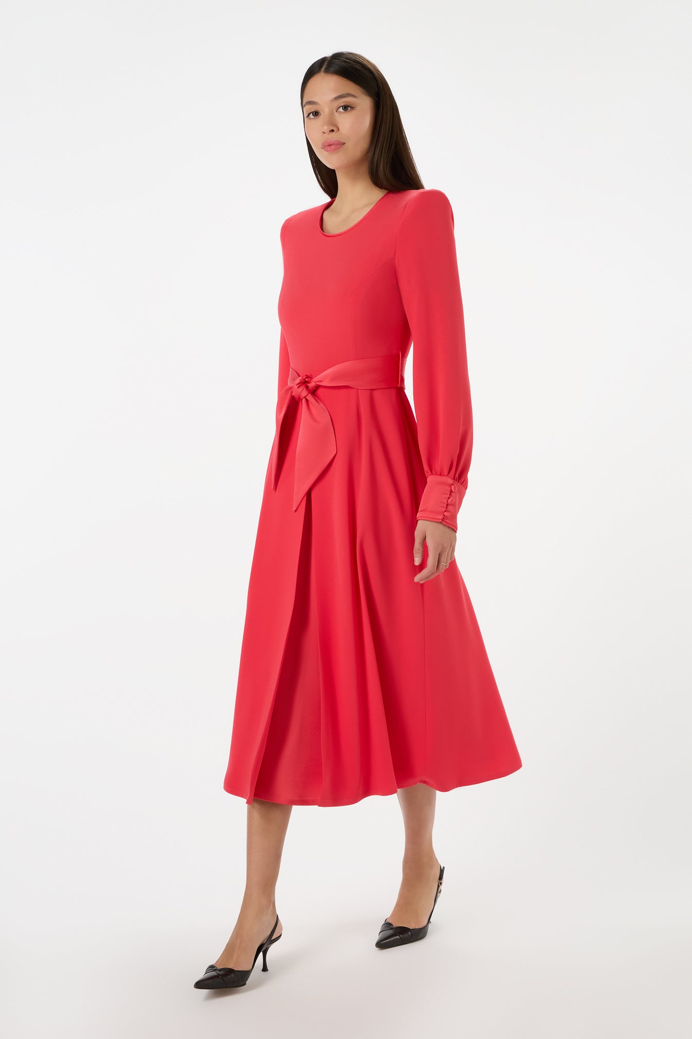 Vivaldi Cady Fit And Flare Dress - Geranium – Jane Atelier