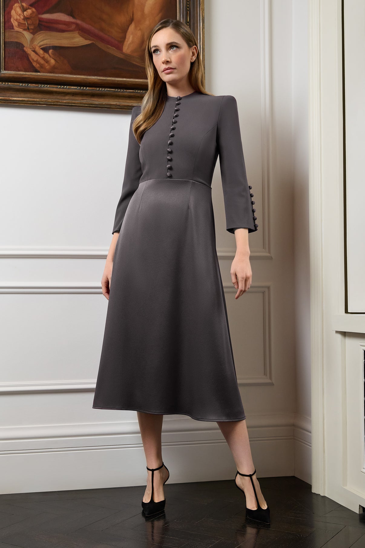 Whitney Cady Fit And Flare Dress - Shadow – Jane Atelier